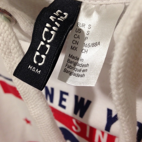H&M | Sweaters | Hm White Slogan Graphic White Hoodie | Poshmark